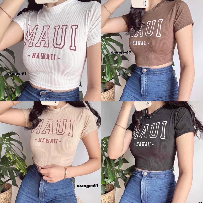 MAUI Hawai Statement Crop Top For Women | Shopee Philippines