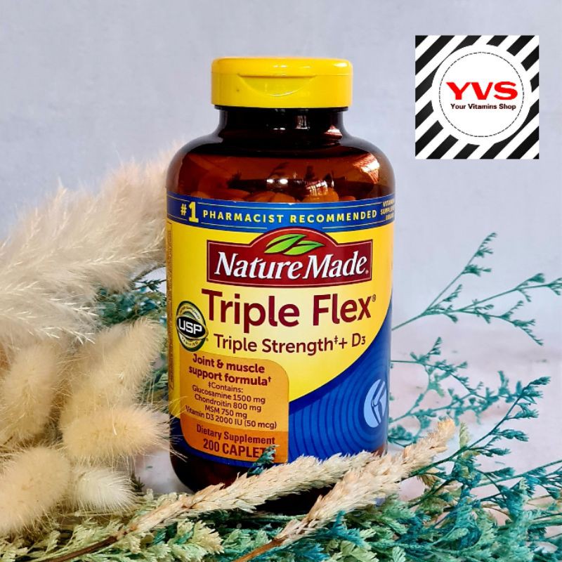 Nature Made Triple Flex Triple Strength + D3 200 caplets | Shopee ...