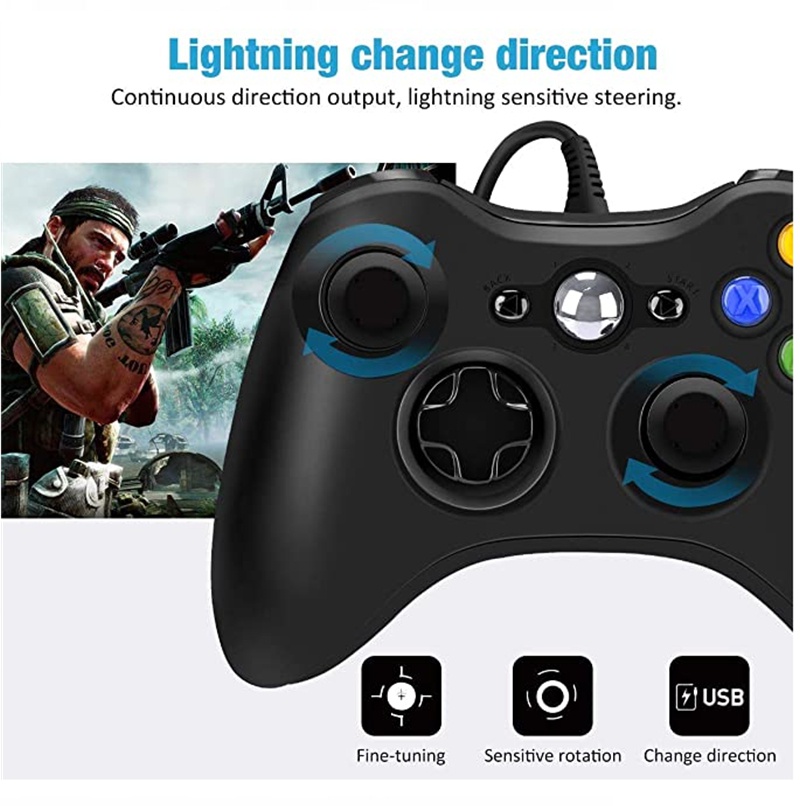 Ipega Wired Gaming Xbox 360 Controller for PC (Black) | Shopee Philippines