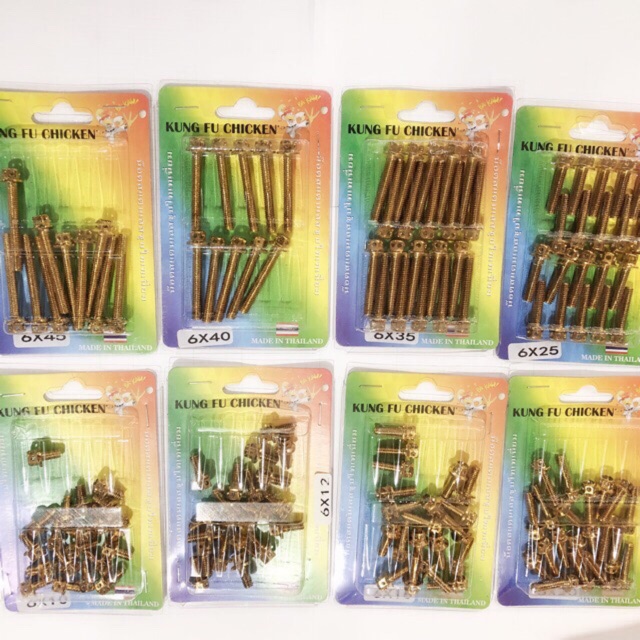 Cod motorcycle Gold Bolts set #6 | Shopee Philippines