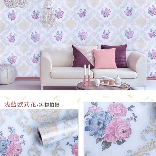 Pvc Wallpaper sticker 45cm x 10meter Self adhesive water proof | Shopee ...
