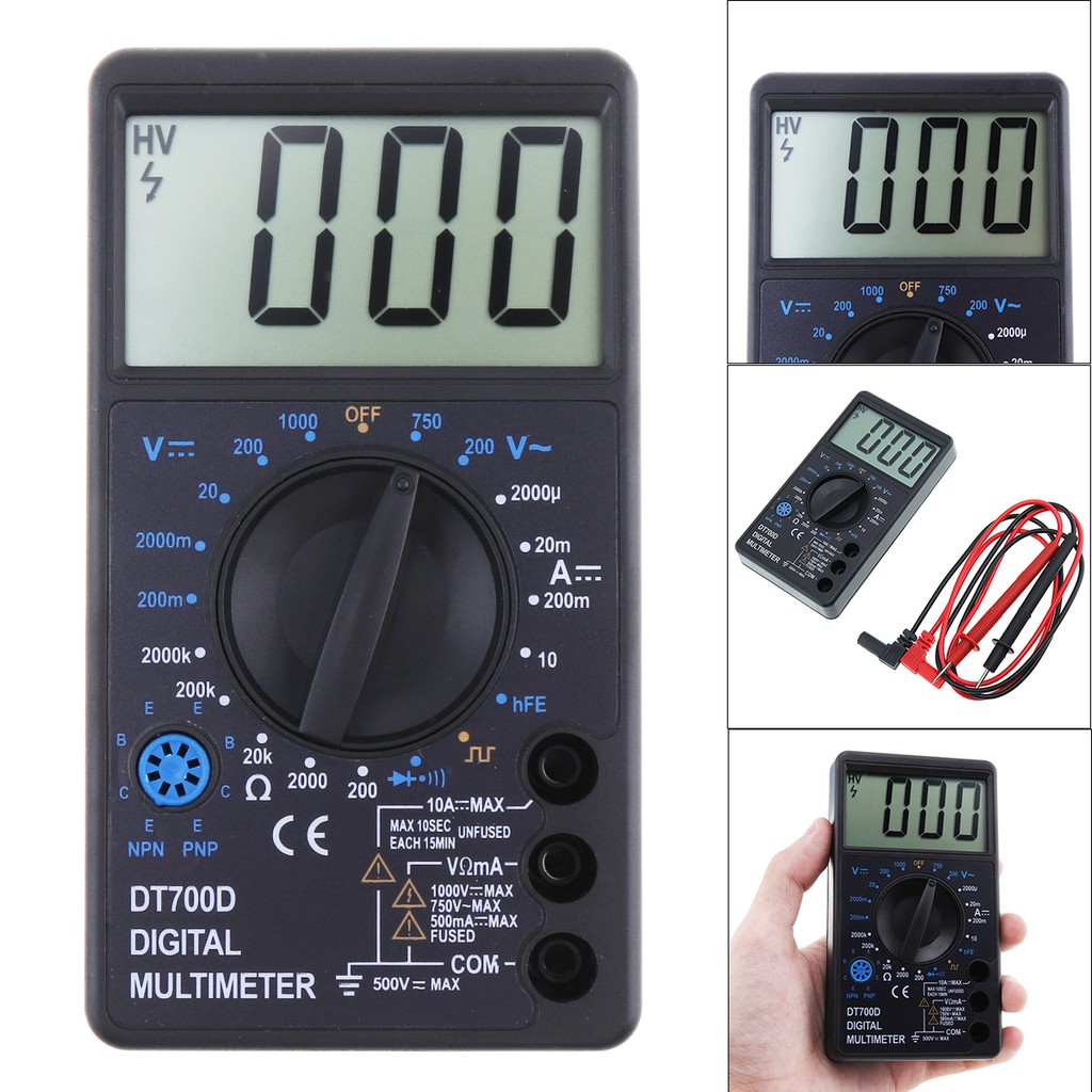 LCD Digital Multimeter Voltage Diode Freguency Multitester | Shopee ...