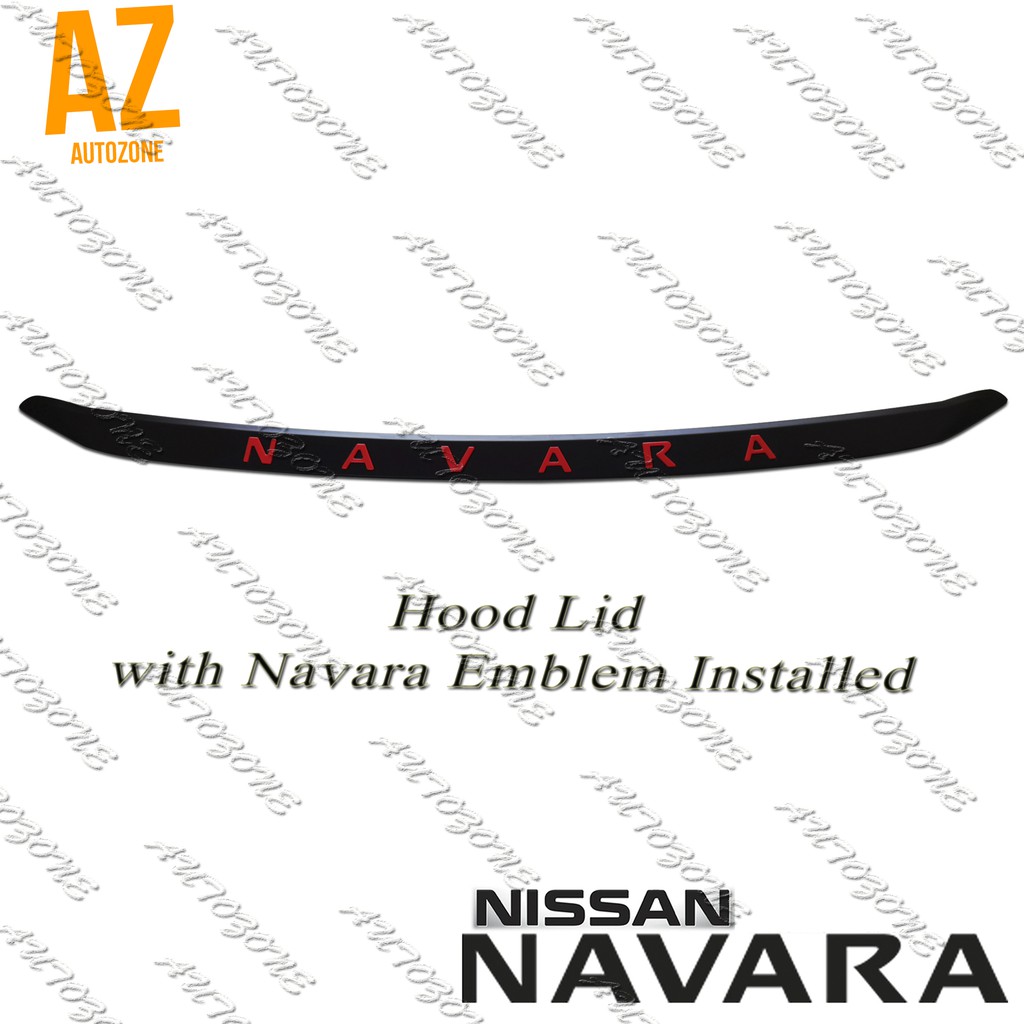 Nissan Navara 2015-2020 Hood Lid / Hood End Trim Cover (Red/Black ...