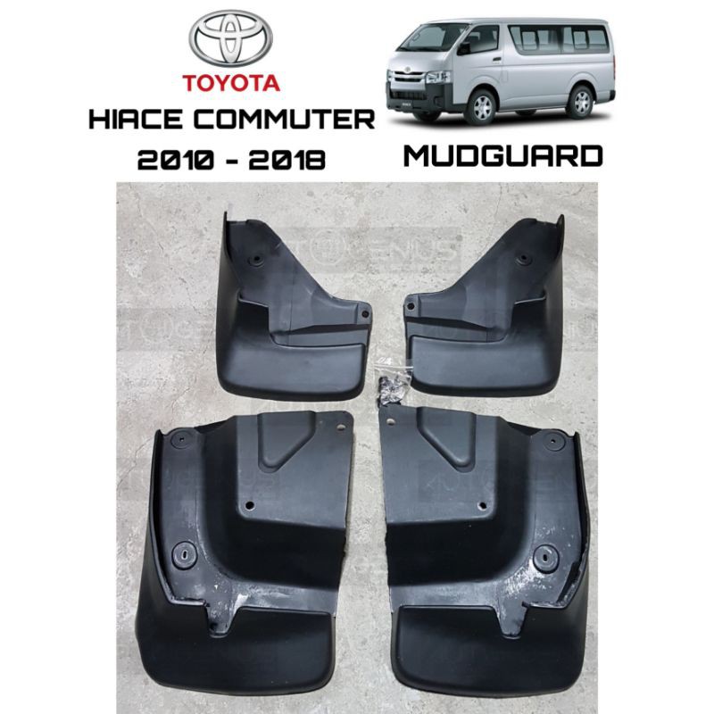 MudGuard TOYOTA HIACE COMMUTER Decontent 2010 - 2025 Mud guard Flaps ...