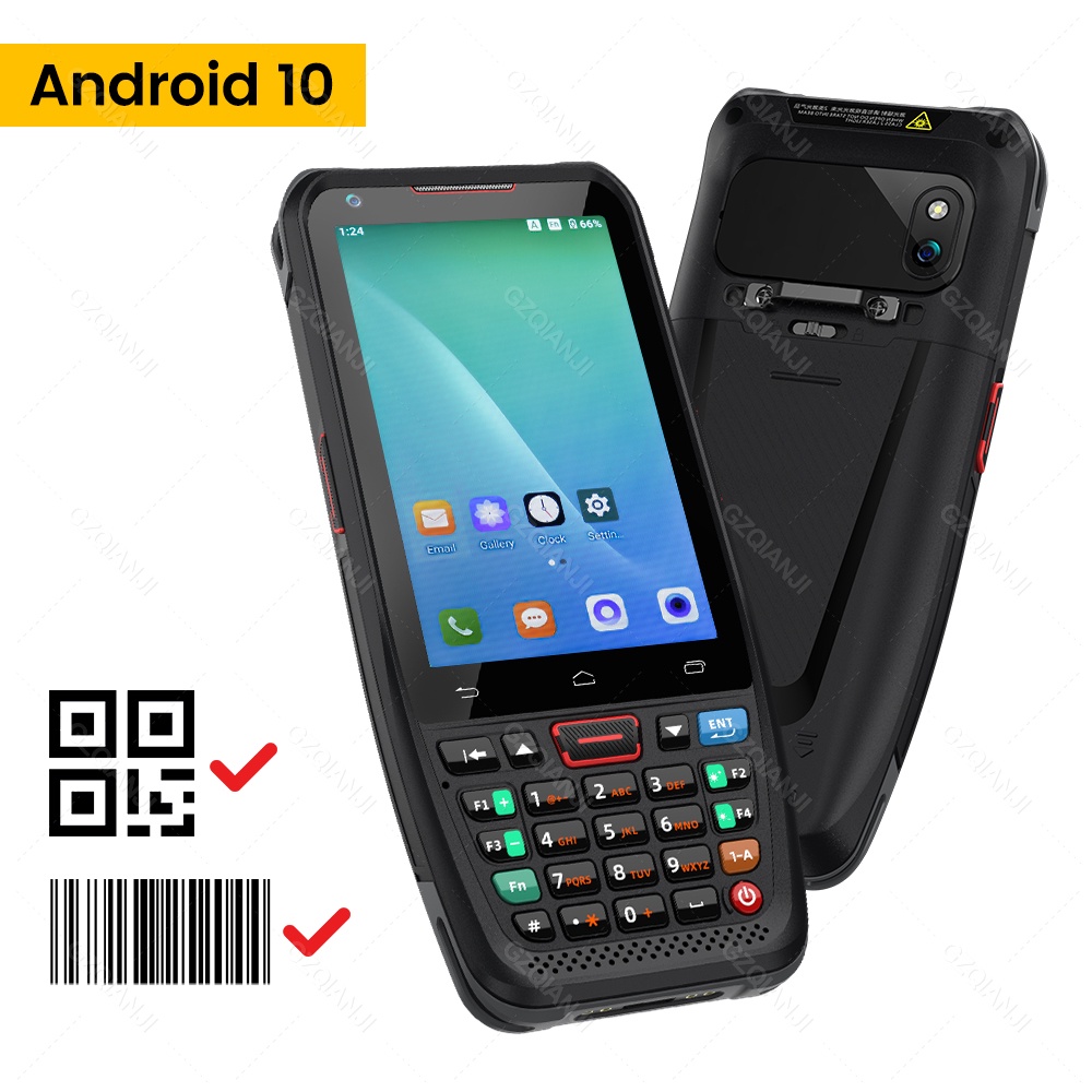 Rugged Handheld PDA Android 10.0 Terminal 1D 2D Scanner Barcode Reader ...