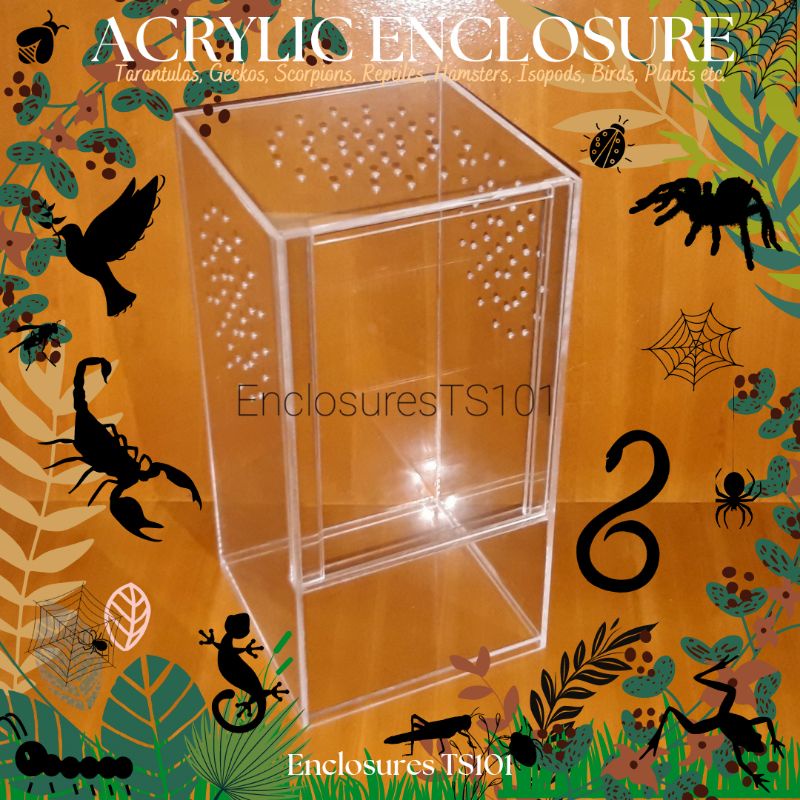Acrylic Enclosures Box Cage for Tarantula, Reptiles, Geckos, Birds ...