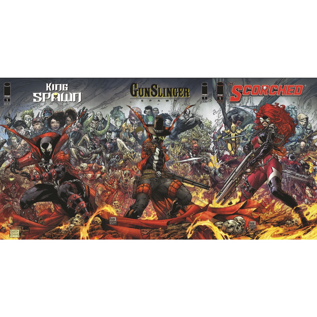 Spawn CONNECTING COVER SET - King Spawn Gunslinger Spawn Scorched ...