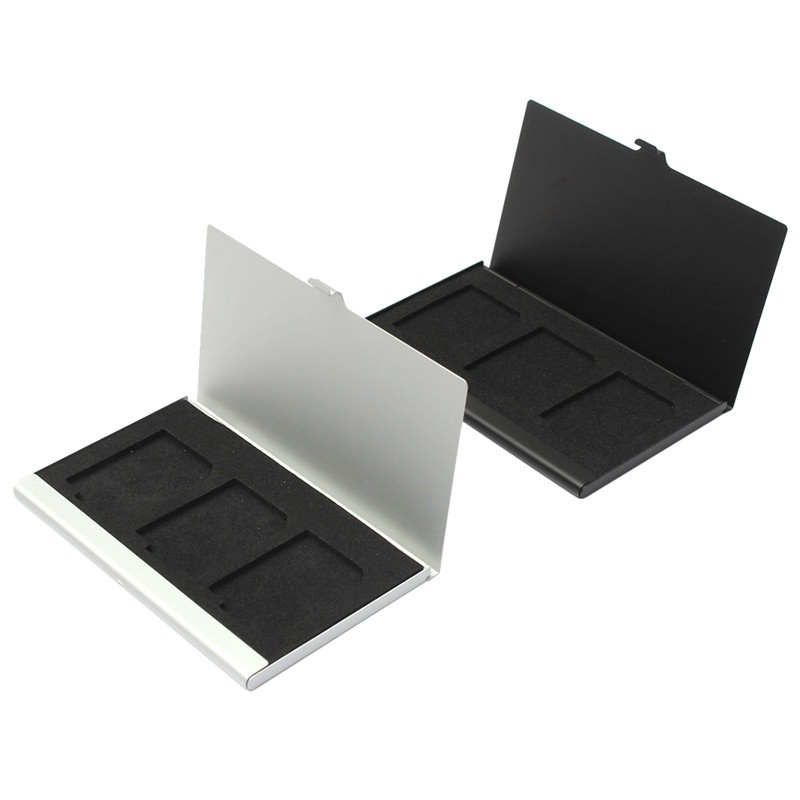 Aluminum Alloy Memory Case Card Box Holders For 3PCS SD Cards | Shopee ...