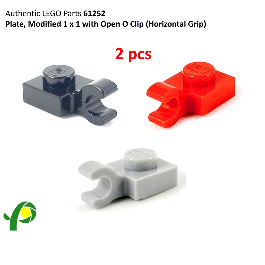 LEGO Parts 61252 Plate Mod 1x1 Thick Open Clip Horizontal | Shopee ...