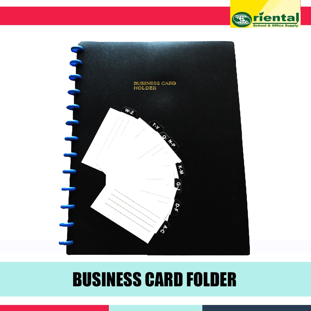 Business Card Folder with Letters Tab - Clearbook Type Businessman ...