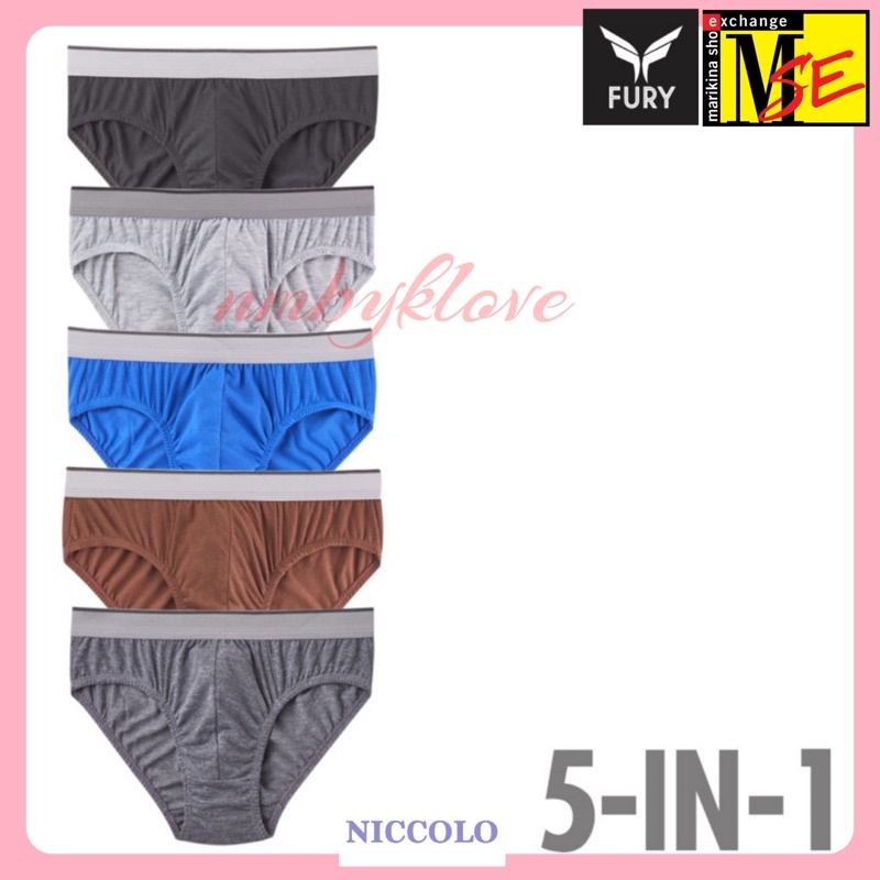 MSE | 5pcs Men’s Brief Fury Underwear 100% Original | Shopee Philippines