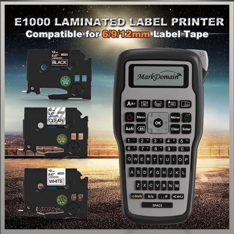 E1000 Label Machine, Industrial Label Maker,QWERTY Keyboard, for ...