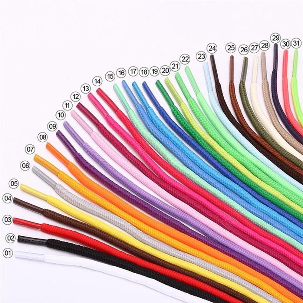 Unisex Rope Multi Color Waxed Round Cord Dress Shoe Laces Colourful ...