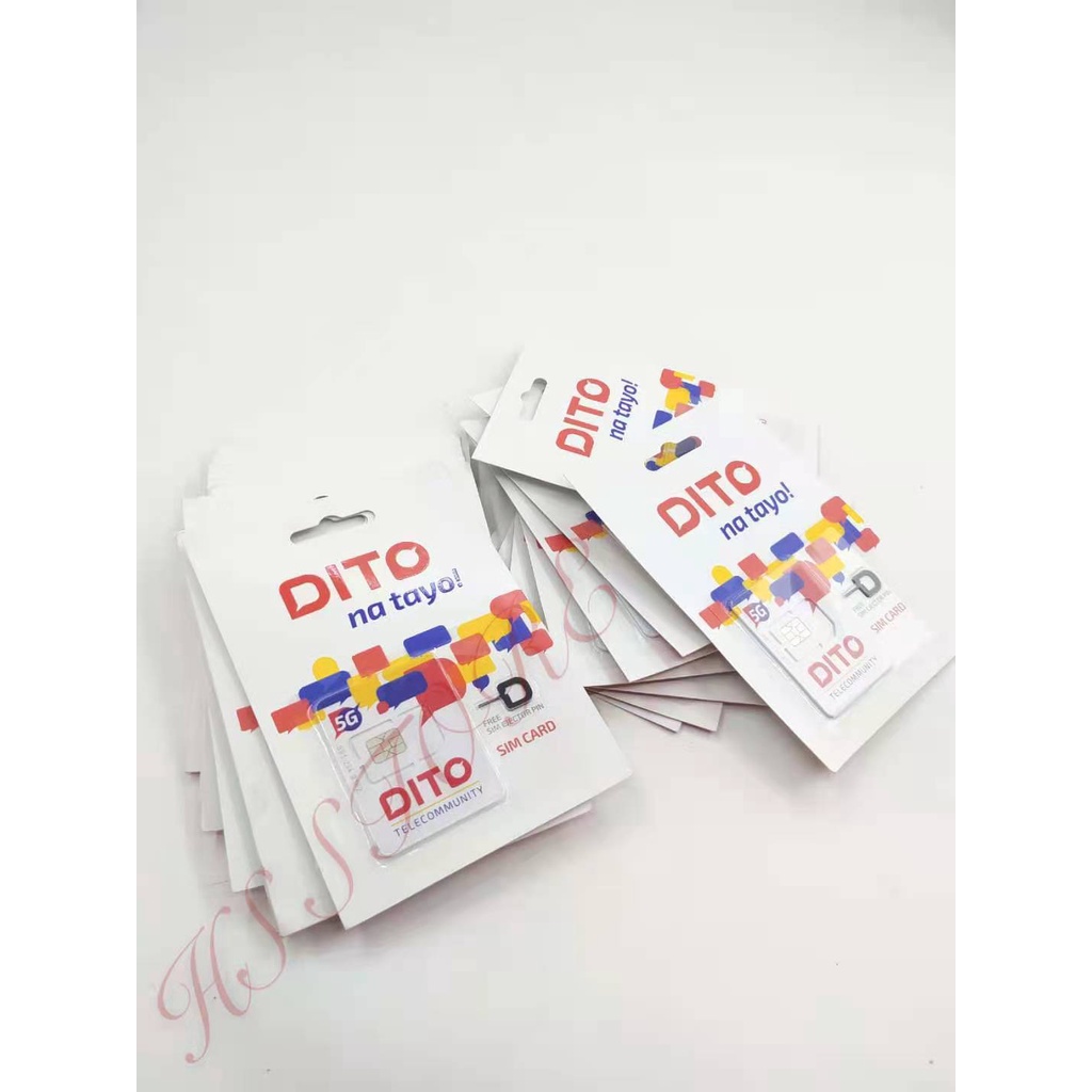 No.2 DITO 5G sim card tri cut with free sim ejector pin | Shopee ...