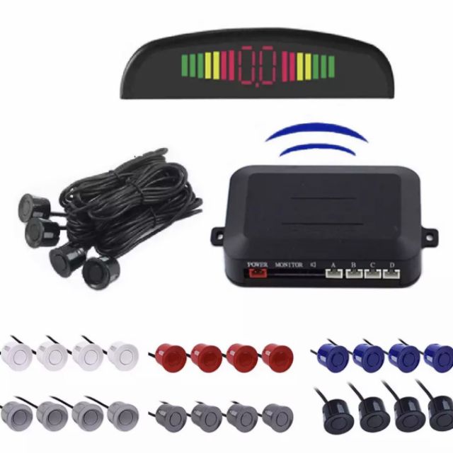 Parking Sensor 4-point car reverse Sensor system (White) | Shopee ...