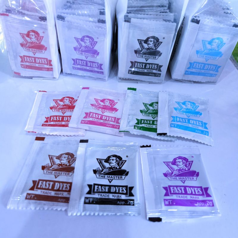 DYE (The Master Fast Dye) 5 sachet in one pack approx 2g | Shopee ...