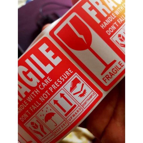 FRAGILE STICKERS BIG 2X3 INCHES 25 PIECES | Shopee Philippines