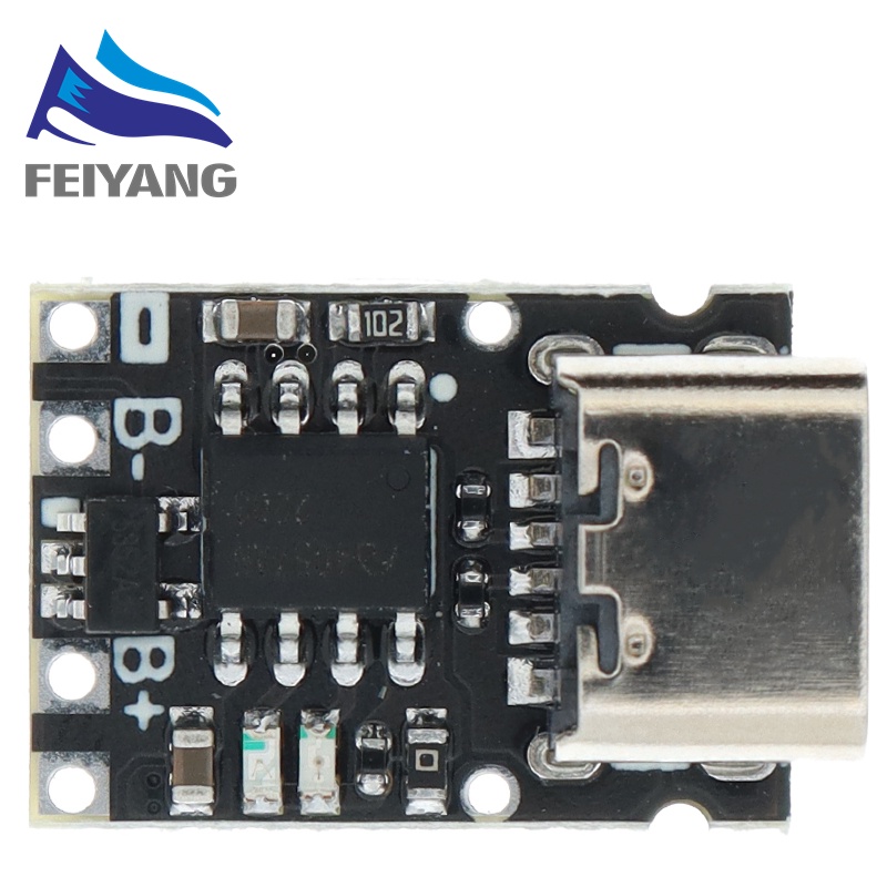 TP4057 1A lithium battery charging board module Polymer battery Type-C ...