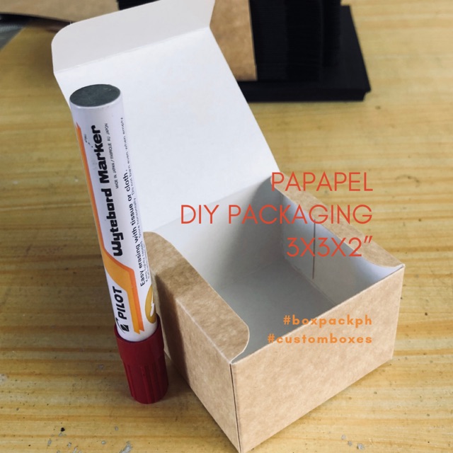 20s Plain Box Packaging 3x3x2” Brown or White Tuck Top | Shopee Philippines