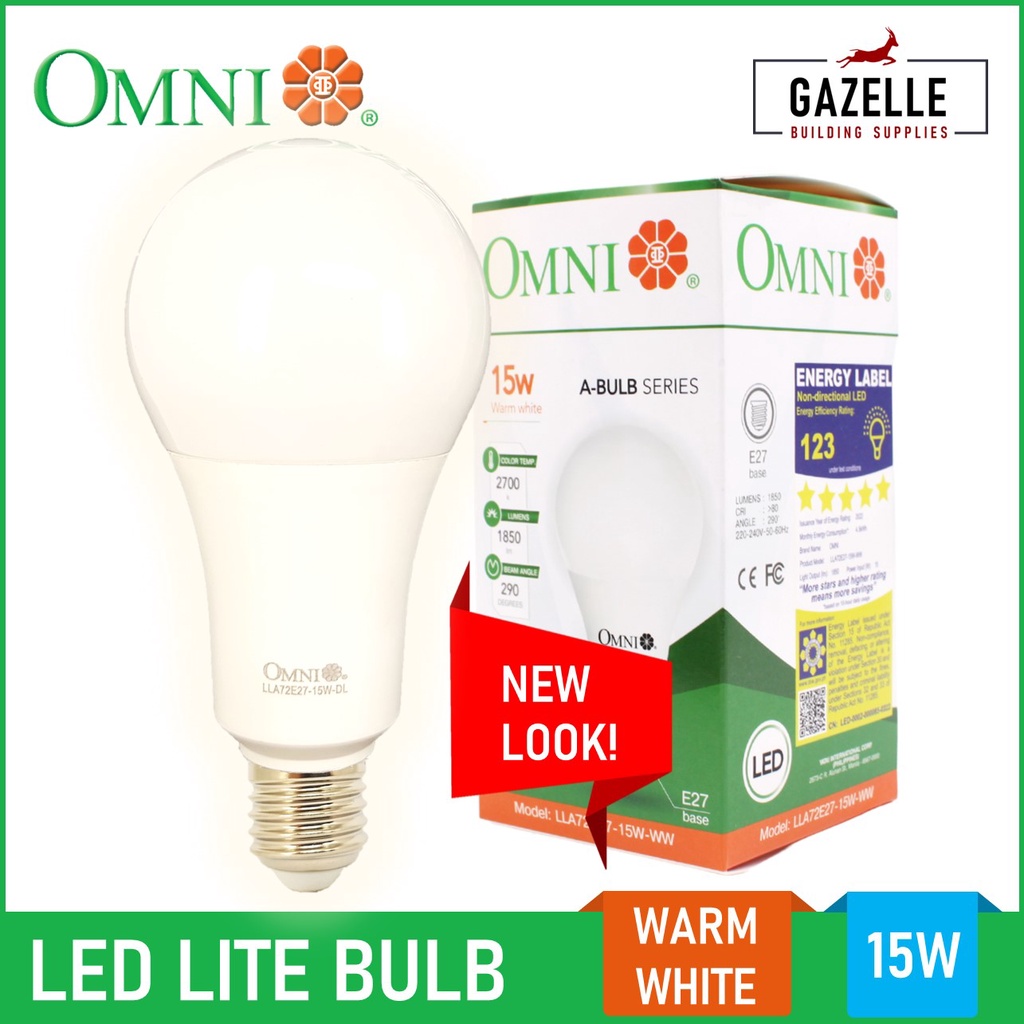 Omni LED Lite A72 Light Bulb E27 Warm White / Daylight - 15 Watts ...