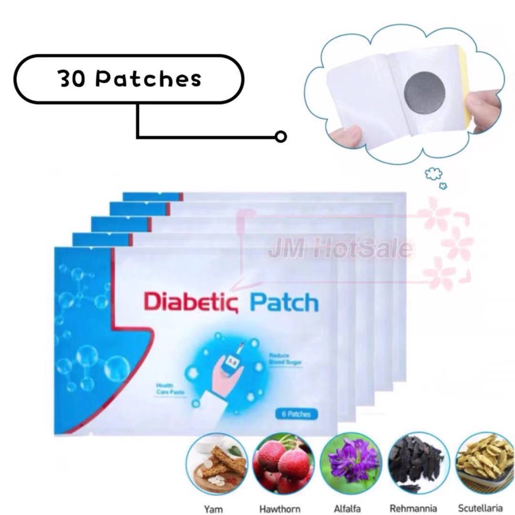 30 Patches Diabetes Plasters Natural Herbs Diabetic Plaster High Blood ...