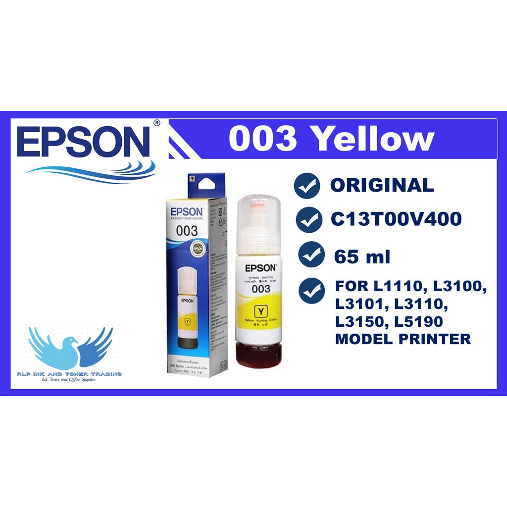 EPSON 003 Yellow Genuine Ink Bottle | Shopee Philippines