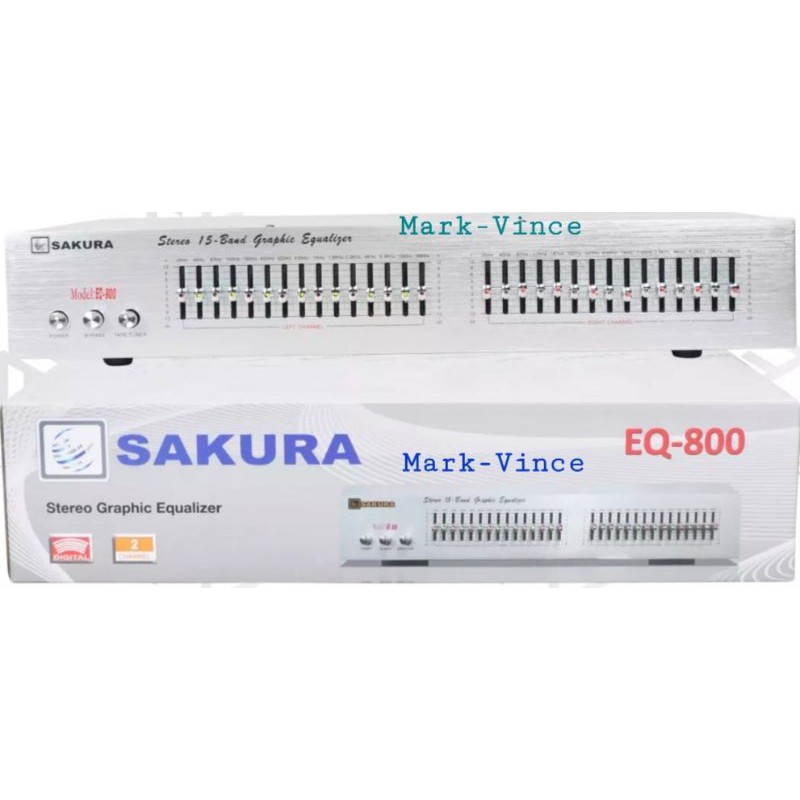 Sakura EQ-800 15 Band Stereo Graphic Equalizer (Silver) | Shopee Philippines