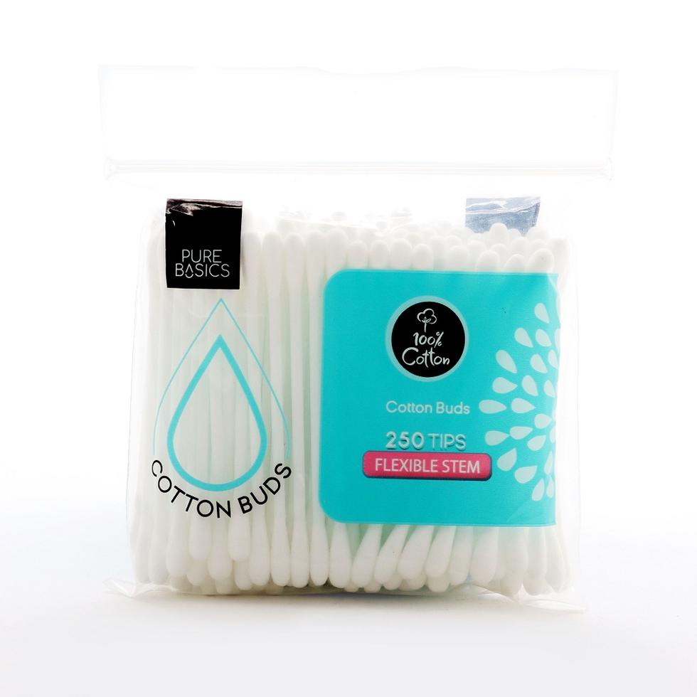Pure Basics Cotton Buds Plastic Stem (250Tips) | Shopee Philippines