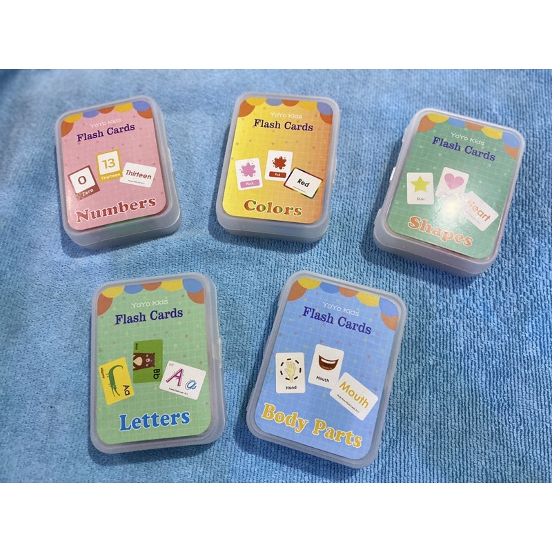 FLASH CARD with Ring and Case: ABC, Colors, Shapes, Numbers, Body Parts ...