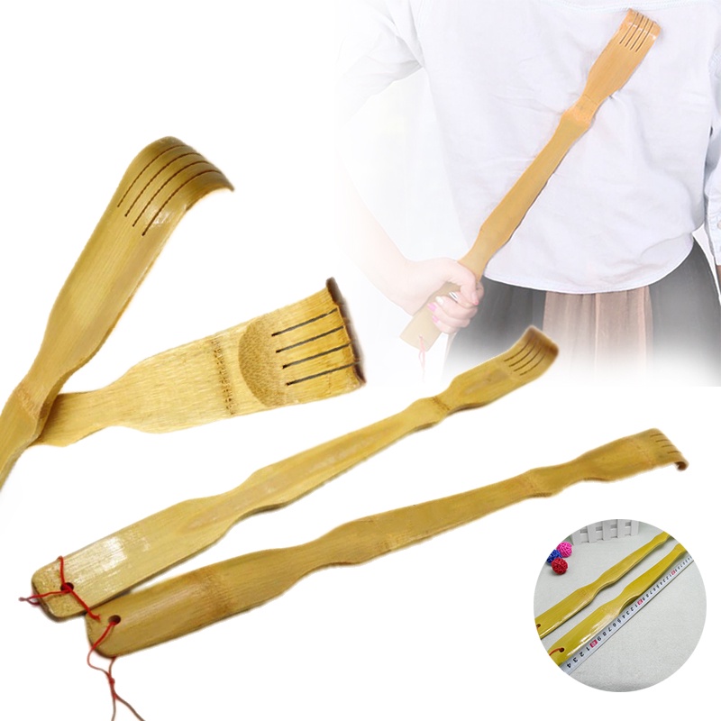 Handheld Long Handle Bamboo Wood Back Scratcher Stick Itch Scratching ...