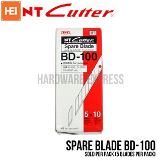 NT Cutter Spare Blade BD-100 JAPAN (5 blades/pack) | Shopee Philippines