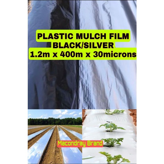 Plastic Mulch BLACK-SILVER 1.2meter x 400meters x 30microns (1 ROLL ...