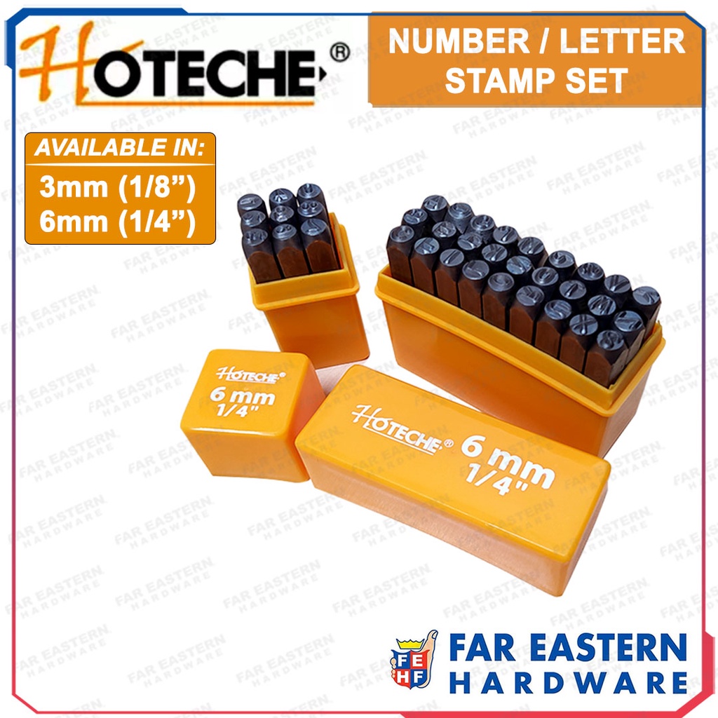 HOTECHE Number | Letter Stamp Punch Set 3mm | 6mm | Shopee Philippines