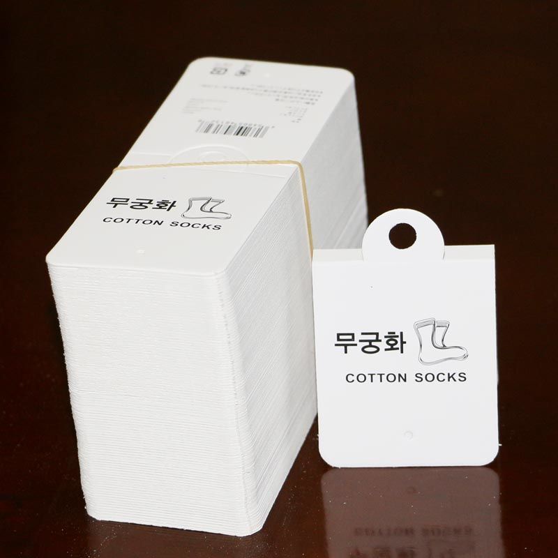 Unisex Pure Cotton Socks Trademark Korean English Socks Tag Text Socks ...