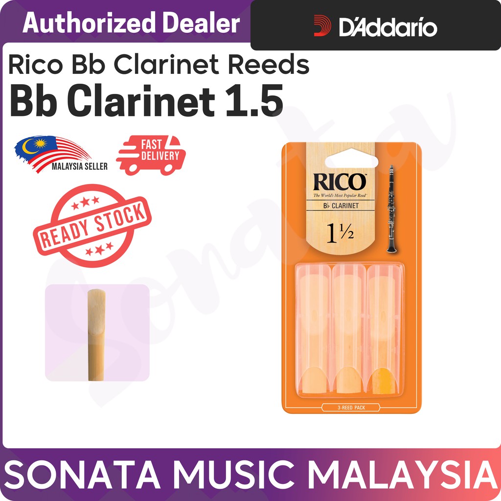 Rico Bb Clarinet Reeds 1.5 (3pcs) | Shopee Philippines