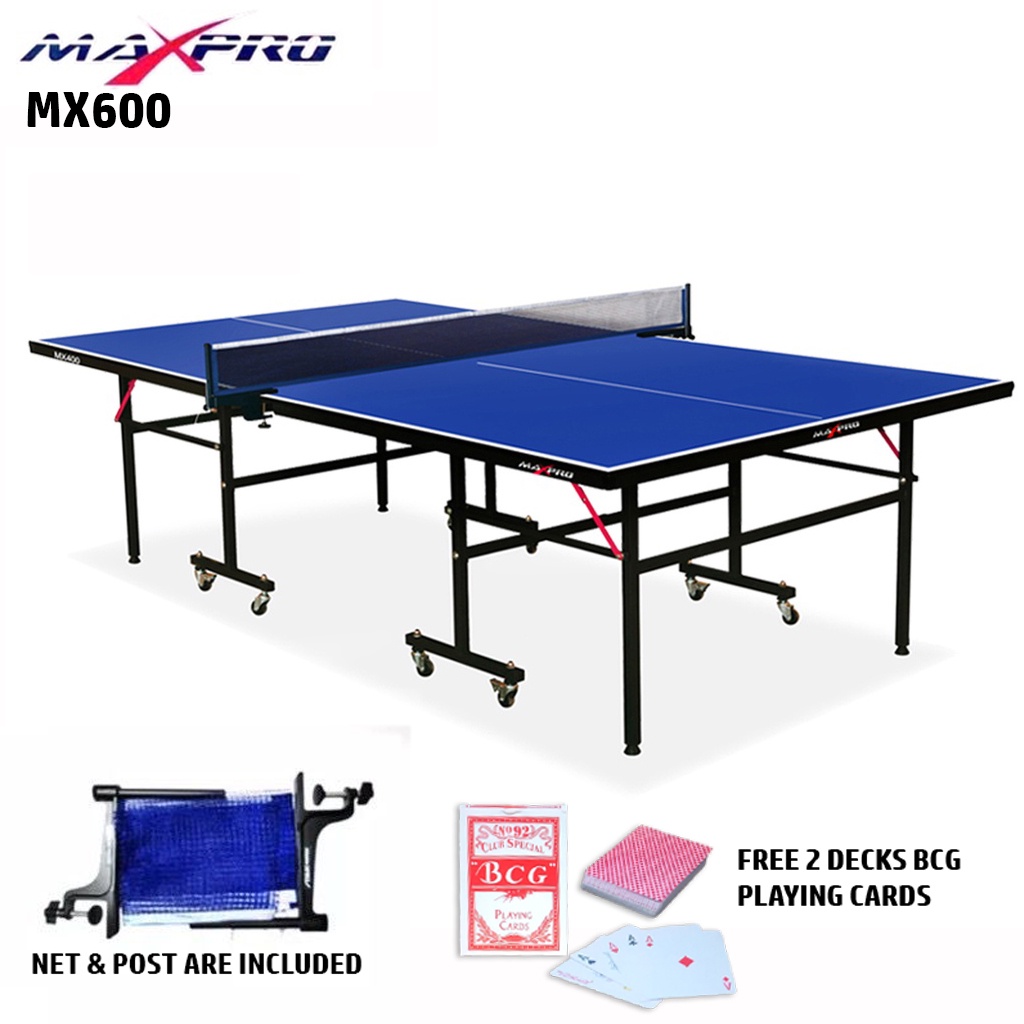 MaxPro Table Tennis Table MX500 & MX600 with Free UNO Playing Cards ...