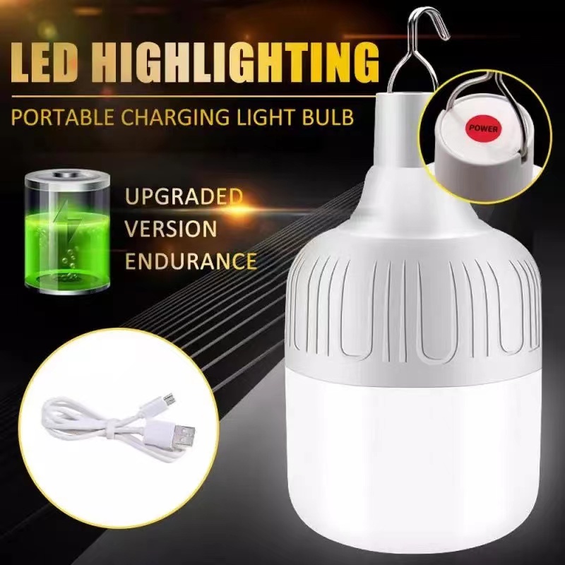 【Stock】USB Rechargeable LED Emergency Lights Portable Tent Lamp Battery ...