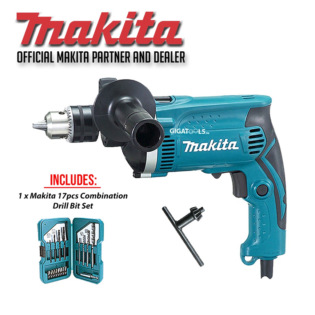 Makita HP1630 Hammer Drill 5/8" 16mm ( 710W ) with Makita 17pcs ...