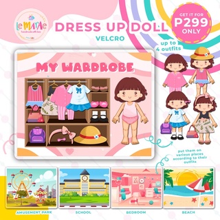 Dress-up Doll Worksheets SET with Places Laminated Worksheets Busy Book ...