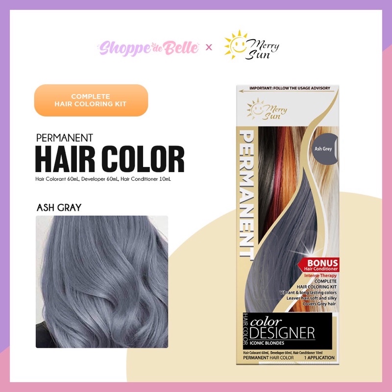 Ash Grey / Gray Permanent Hair Color | Shopee Philippines