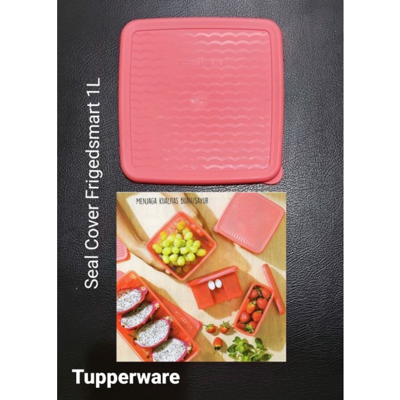 Tupperware Seal Cover Fridgesmart 1L Peach // Square Keeper Container ...