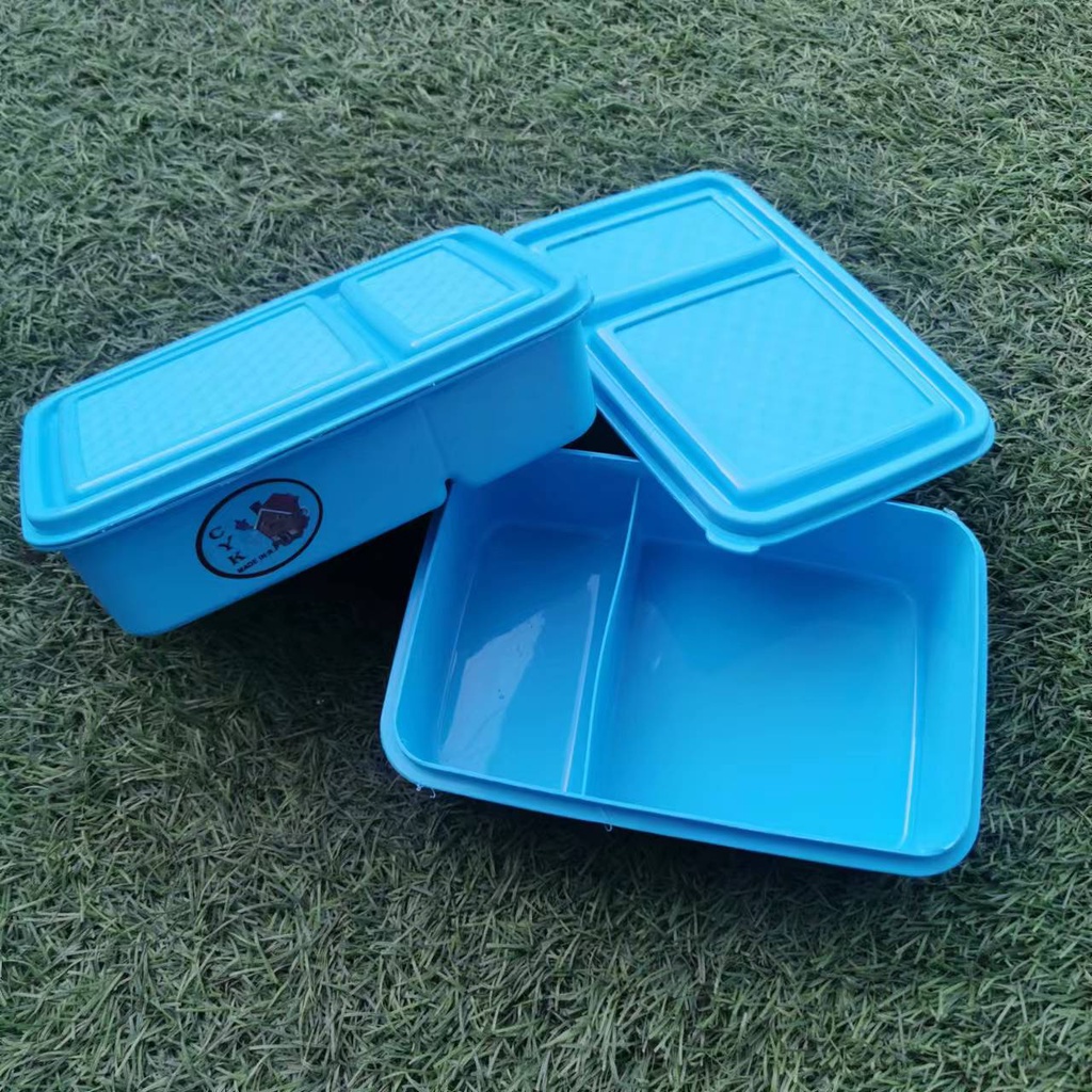 Lunch Box With Divider Plasticware With Cover Food Container | Shopee ...