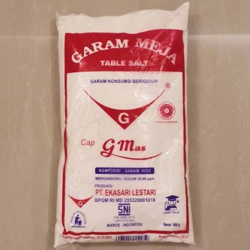Garuda Mas Brand G Fine Table Salt 500g Consumption Iodized Table Salt ...