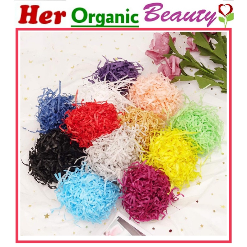 50 g PLAIN Raffia Shredded Paper Fillers for Gift Wrapping, Crafts ...