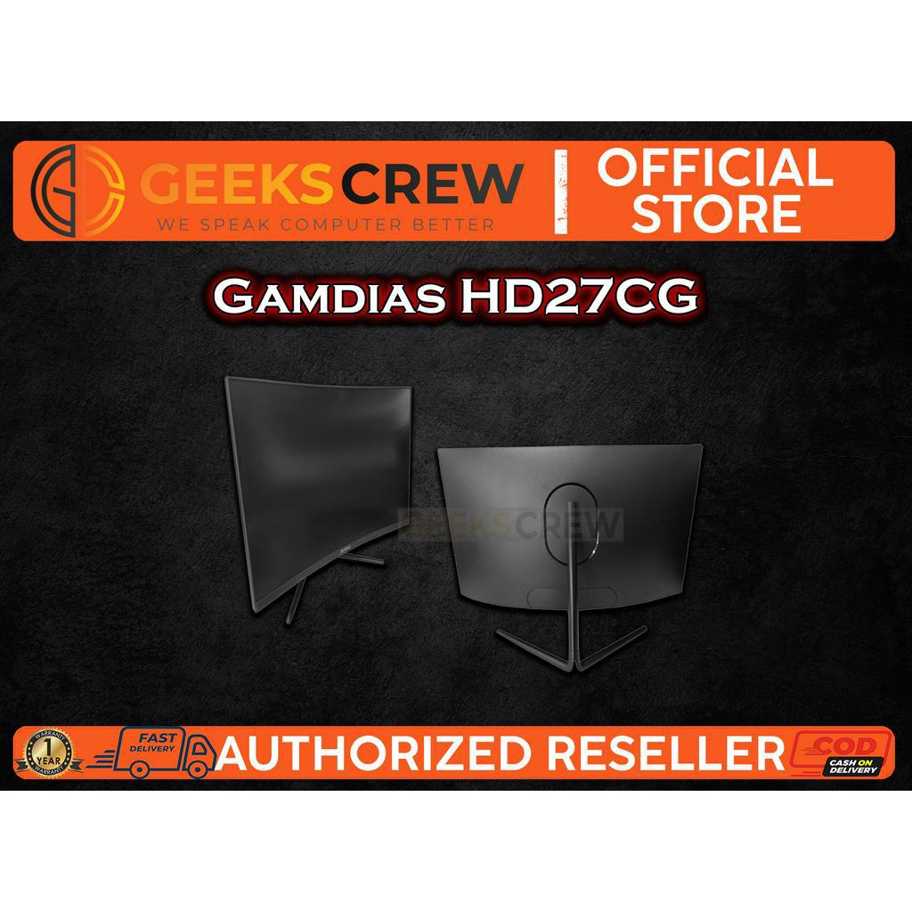 Gamdias Atlas HD27CG 27" Curve VA Gaming Monitor 165HZ 1920 x 1080 HDMI ...