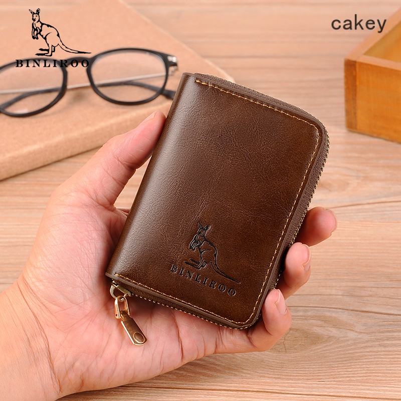 Business Men's Card Holder Zipper Card Holder Multifunctional Large ...