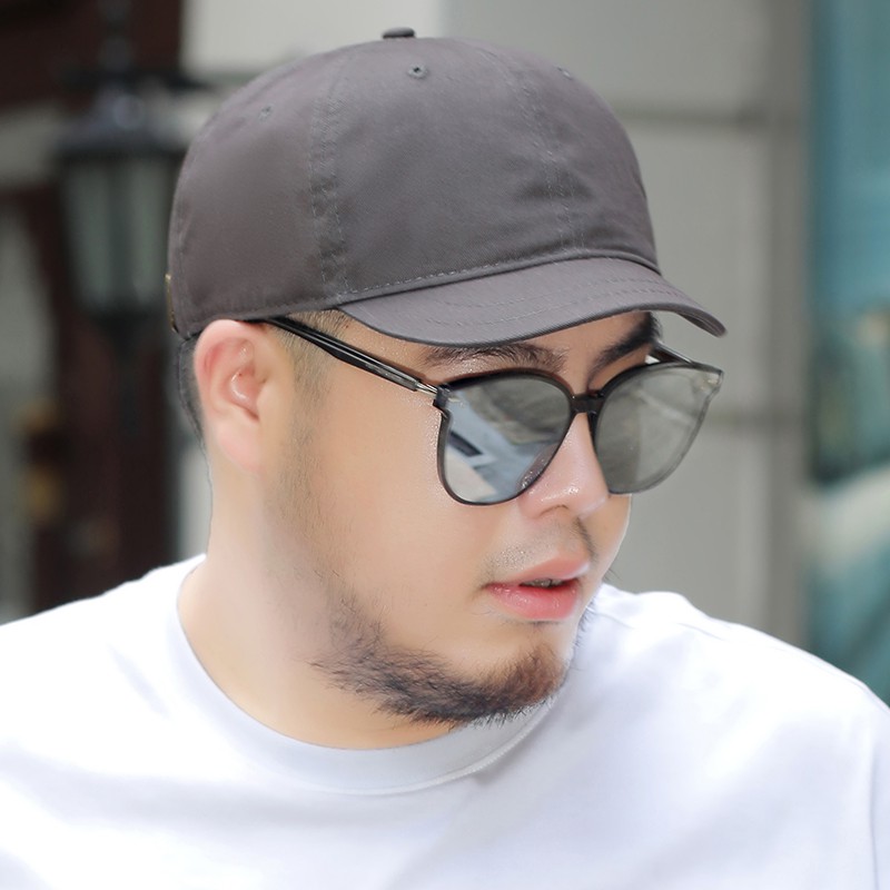 Big head hat short eaves short along the big size cap men's big face ...