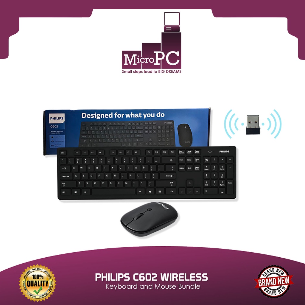Philips C602 Wireless Keyboard and Mouse Bundle | Shopee Philippines