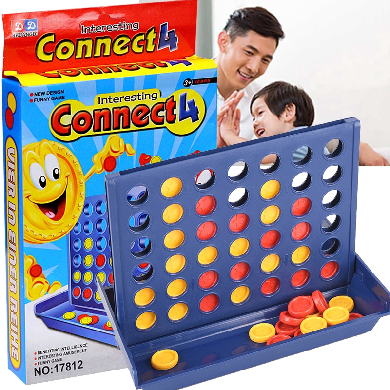 Newest Connect 4 Game Classic Master Foldable Kids Children Line Up Row ...