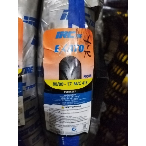 IRC EXATO NR88 80/80/17 90/80/17 100/80/17 110/70/17 120/70/17 130/70 ...